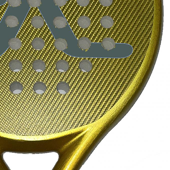 Custom New Process Galvanized Gold Padel Racket ,1K Surface Material ...